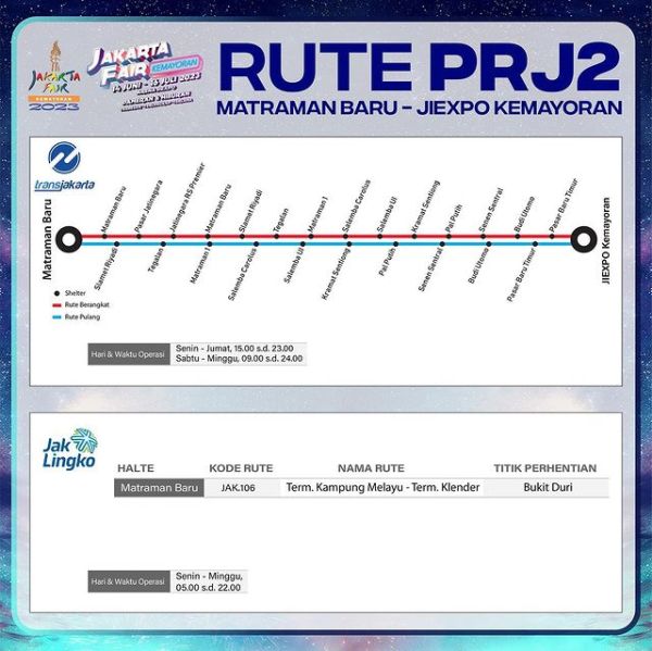Rute KRL Commuter Line dan TransJakarta ke Jakarta Fair 2023